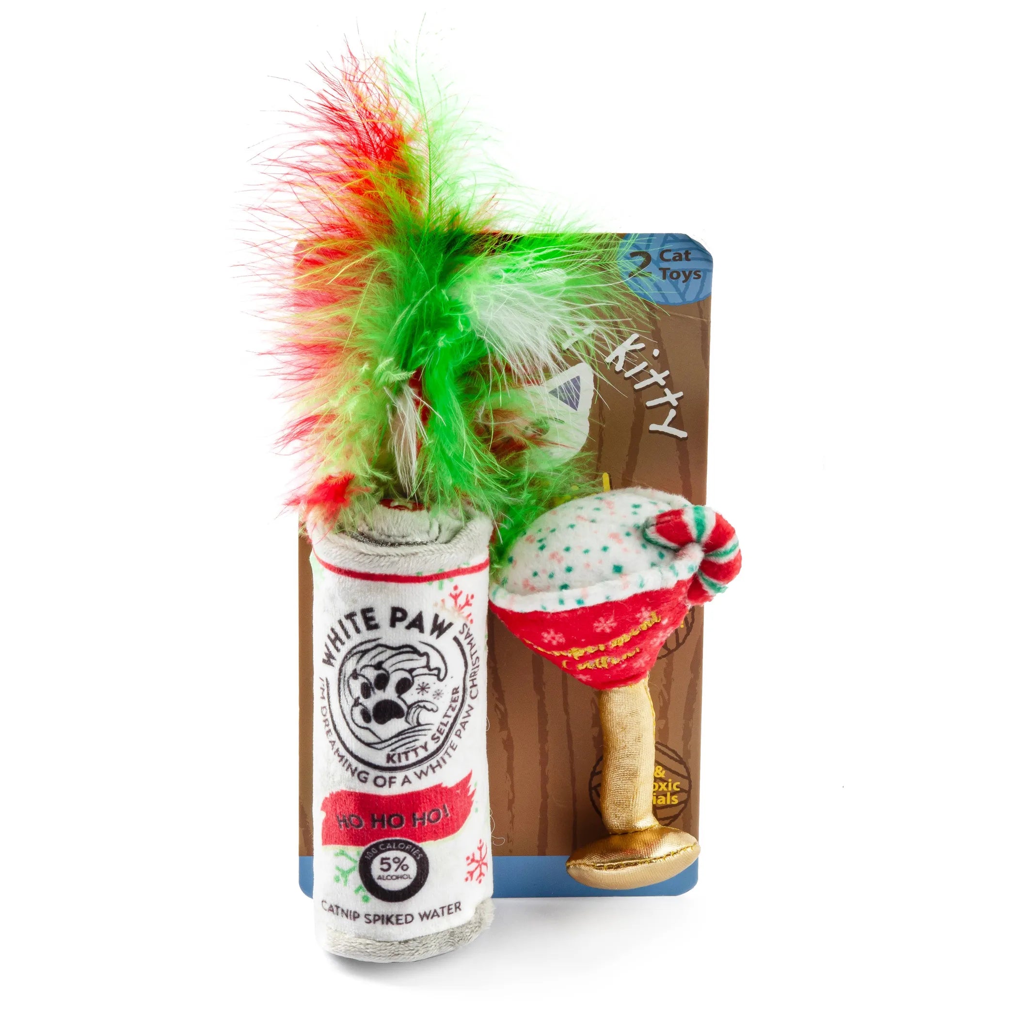 White Paw & Cattini Catnip Toy Set – Happy Hour for Your Cat